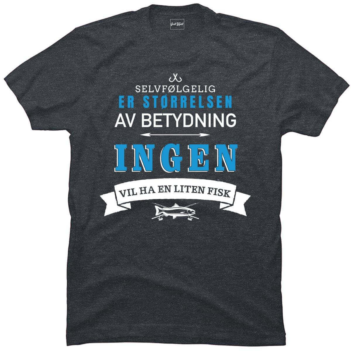 Størrelsen fisk t-skjorte | Godt Haill