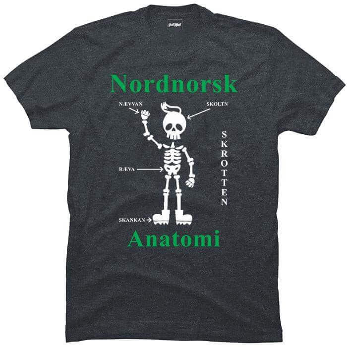 Nordnorsk anatomi t-skjorte | Godt Haill