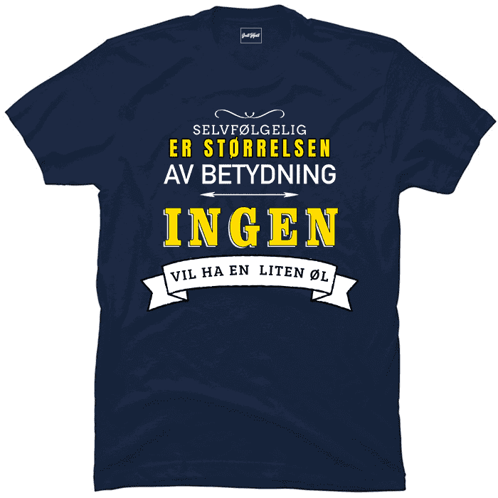 Størrelsen t-skjorte | Godt Haill